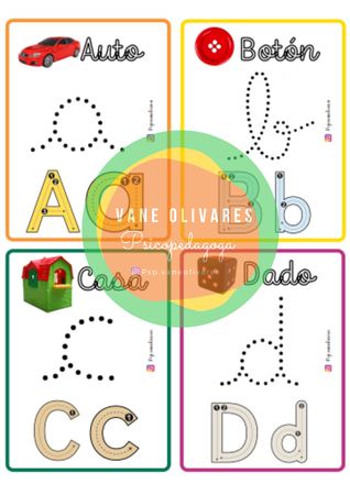 Abecedario con letras ligadas e imprentas | Psp Vane Olivares