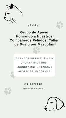 Grupo de Apoyo Honrando a Nuestros Compañeros Peludos: Taller de Duelo ...