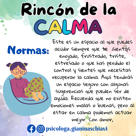 RINCON DE LA CALMA | Psicóloga Gianina Schiavi Canessa